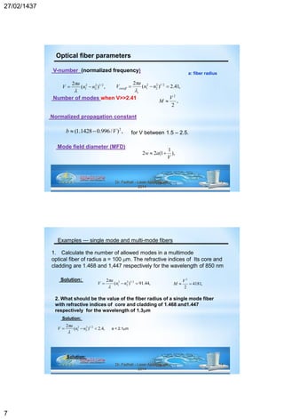 Laser lecture 09 (applications, fiber optics) | PDF