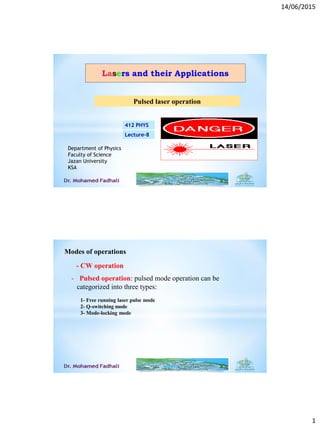 Laser lecture 08 | PDF