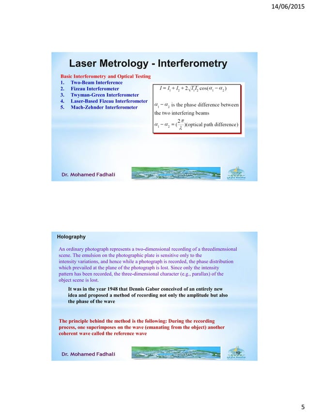 Laser lecture 10, applications | PDF | Physics | Science