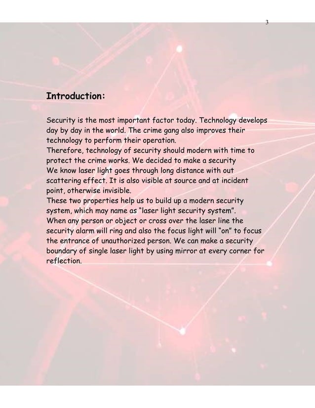 Laser light security system | PDF