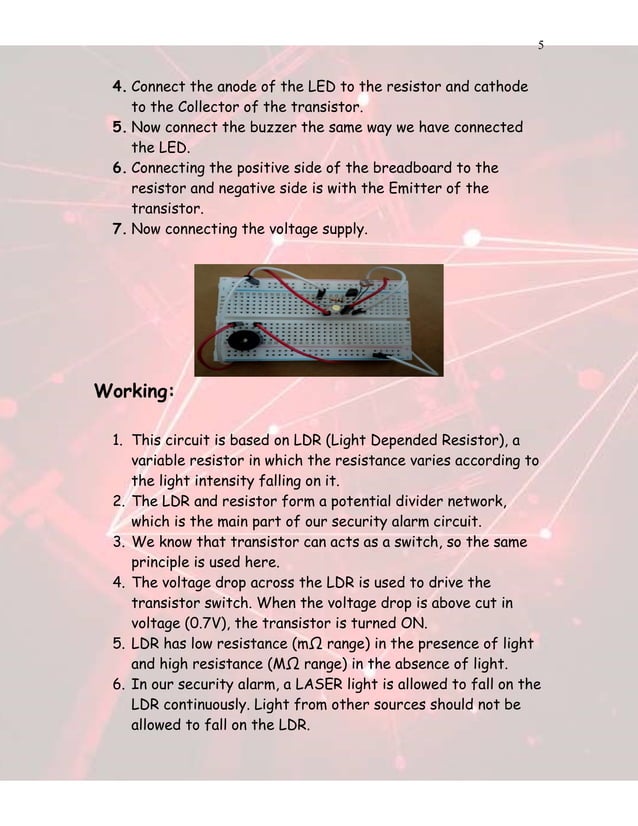 Laser light security system | PDF