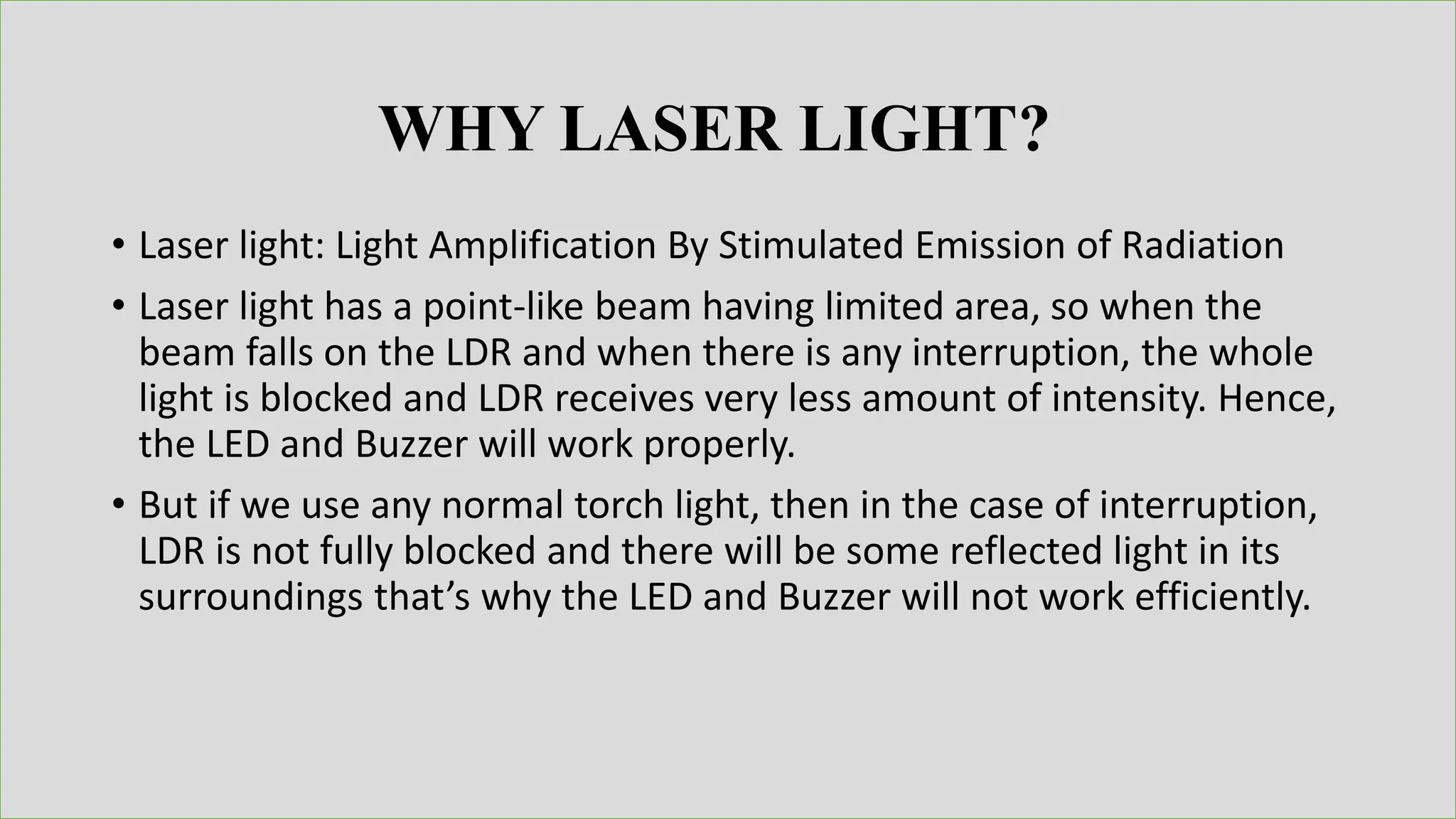 Laser Light Security System (Home Security) | PPTX | Home Security ...