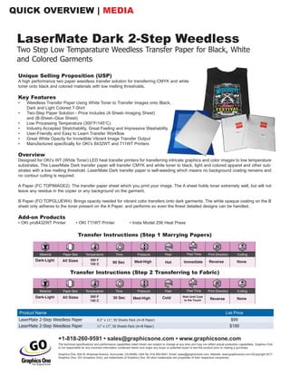 New LaserMate Two-step Paper for OKI Transfer Textile Printers | PDF