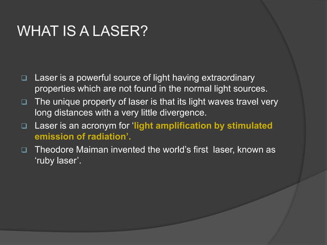 Laser ppt. | PPTX