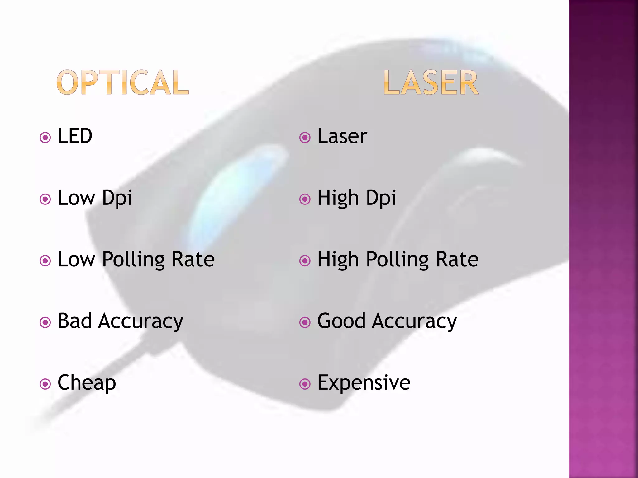Laser vs Optical Mice | PPTX