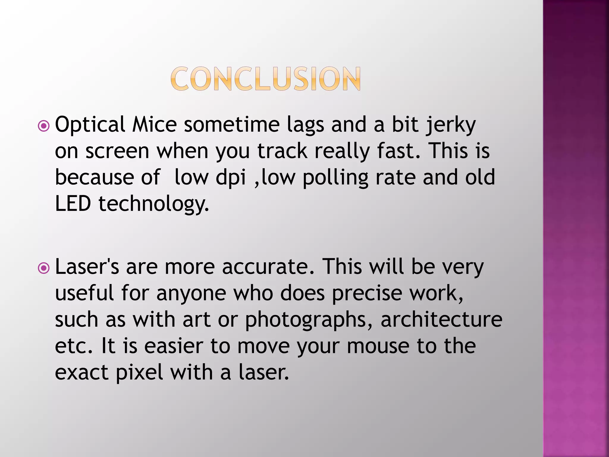 Laser vs Optical Mice | PPTX