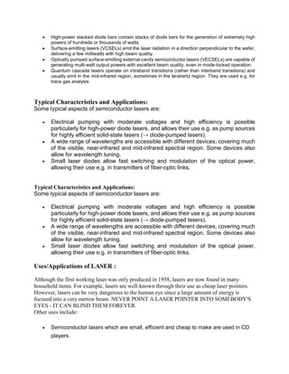 Laser notes pdf | PDF