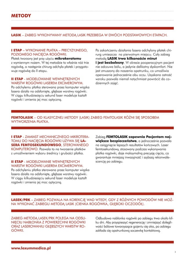 Laserowa korekcja wad wzroku | PDF