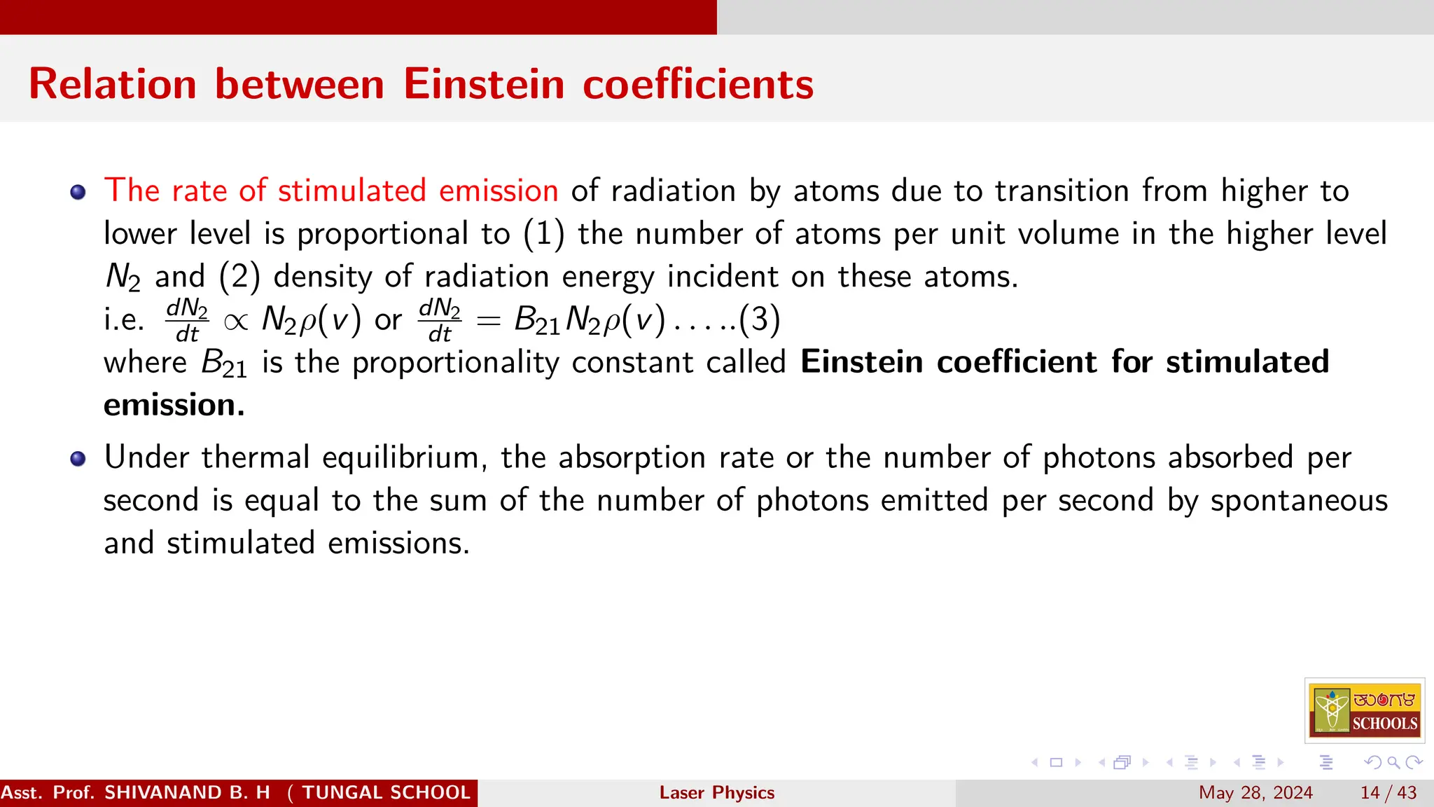 Laser physics for BSc students and engineering | PDF