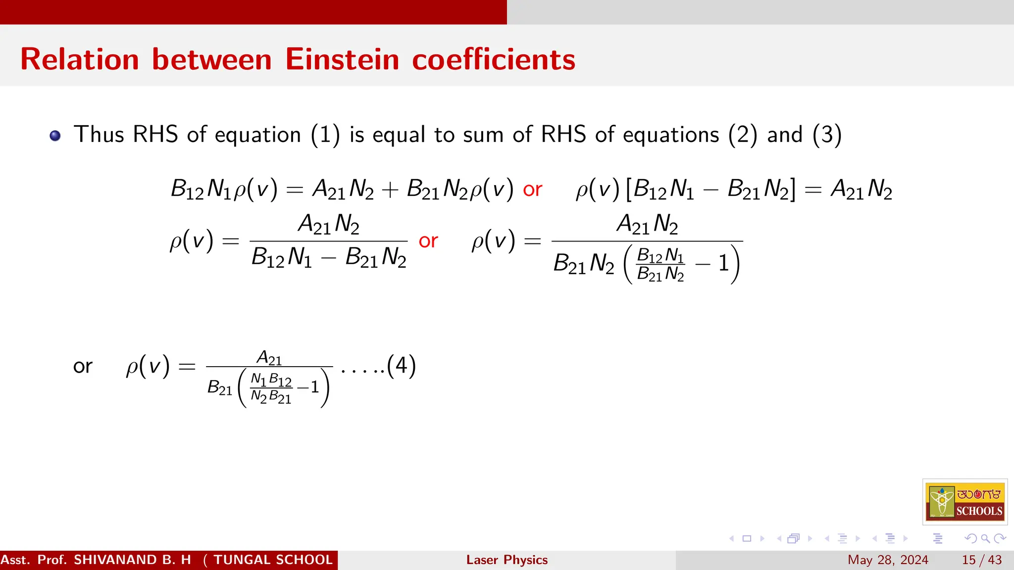 Laser physics for BSc students and engineering | PDF
