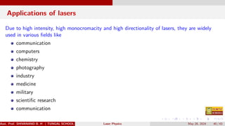 Laser physics for BSc students and engineering | PDF