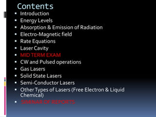 Laser physics lect1 (1) | PPTX