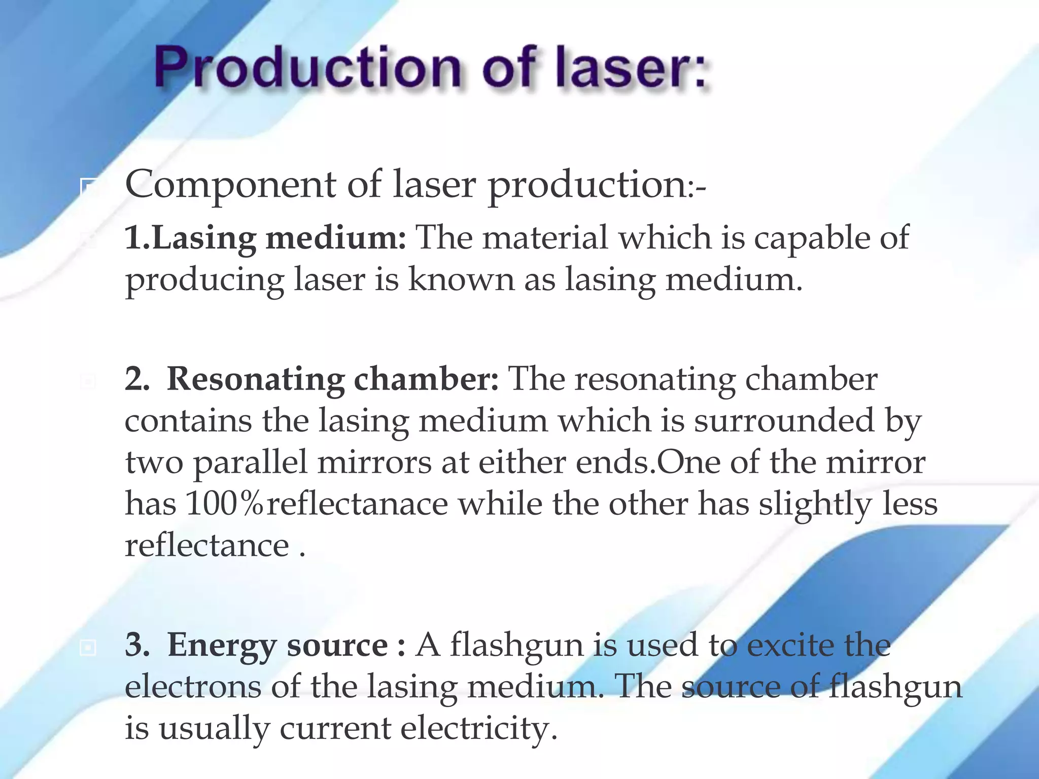 LASER - Presentation on Laser in Electrotherapy | PPTX