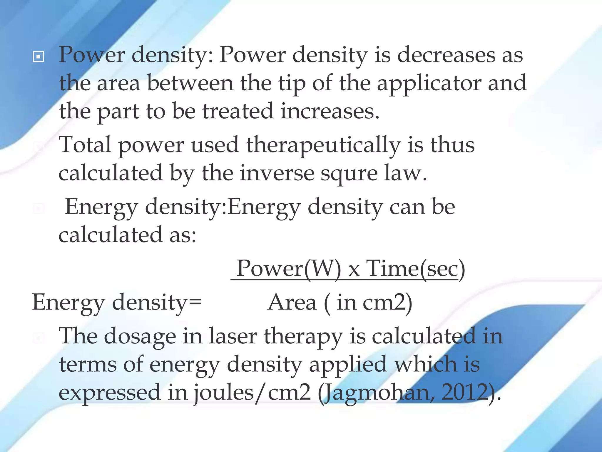 LASER - Presentation on Laser in Electrotherapy | PPTX