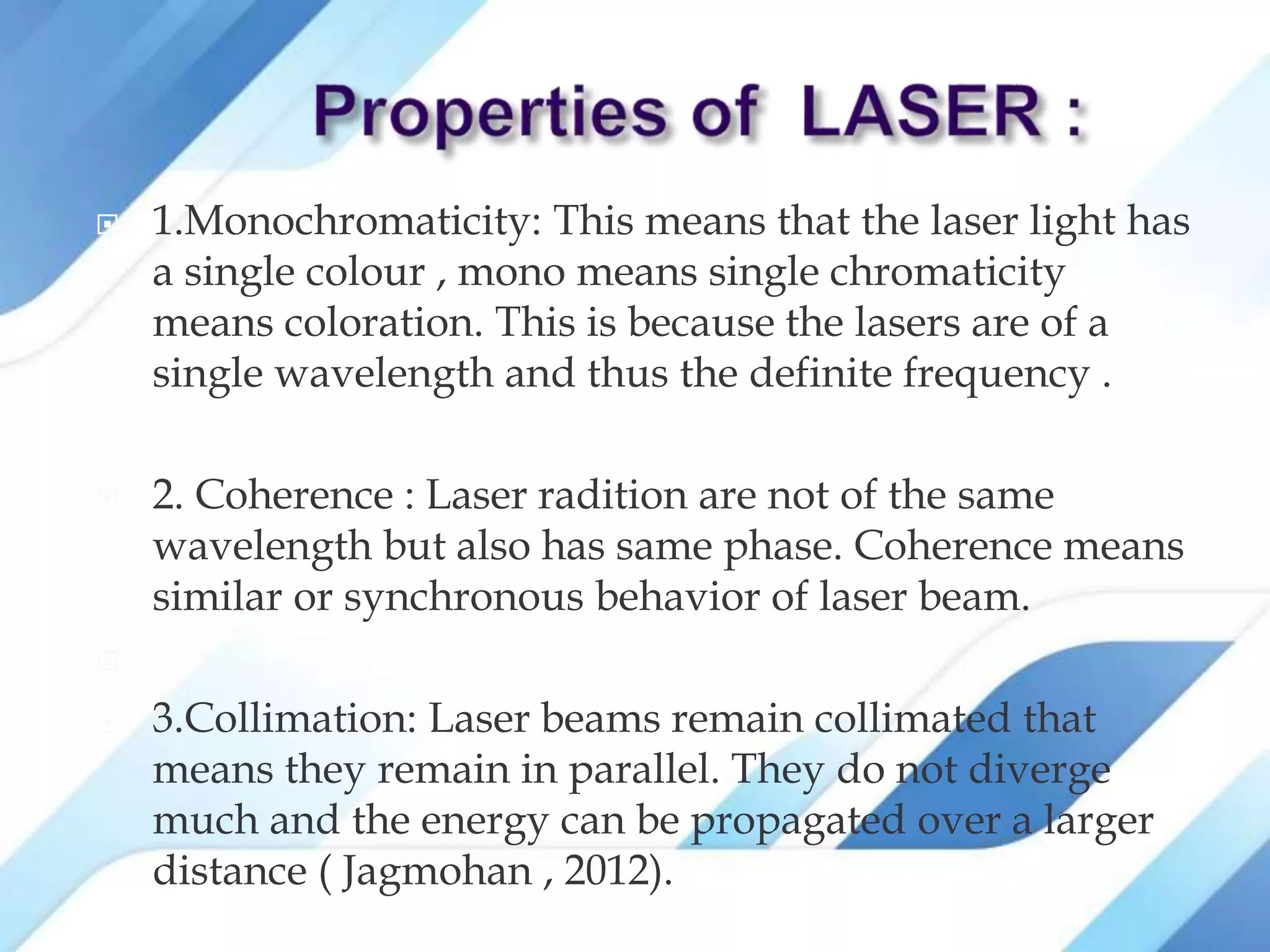 LASER - Presentation on Laser in Electrotherapy | PPTX