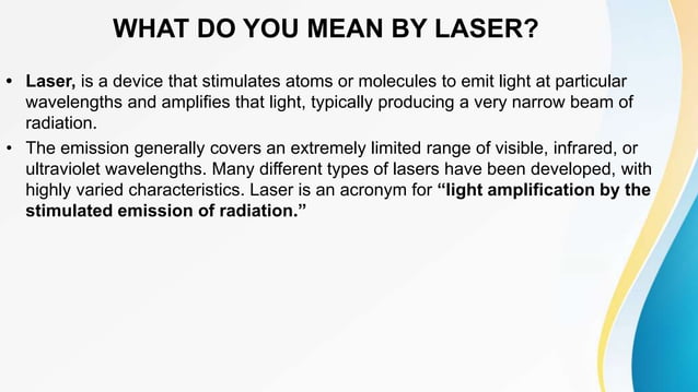 Laser ppt | PPT