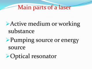 Laser ppt by jithin m.p,amrita | PPTX