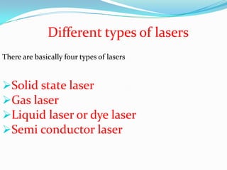 Laser ppt by jithin m.p,amrita | PPTX