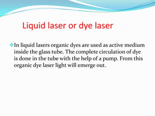 Laser ppt by jithin m.p,amrita | PPTX