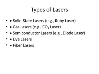 Light amplification by siulated emission of radiation | PPT
