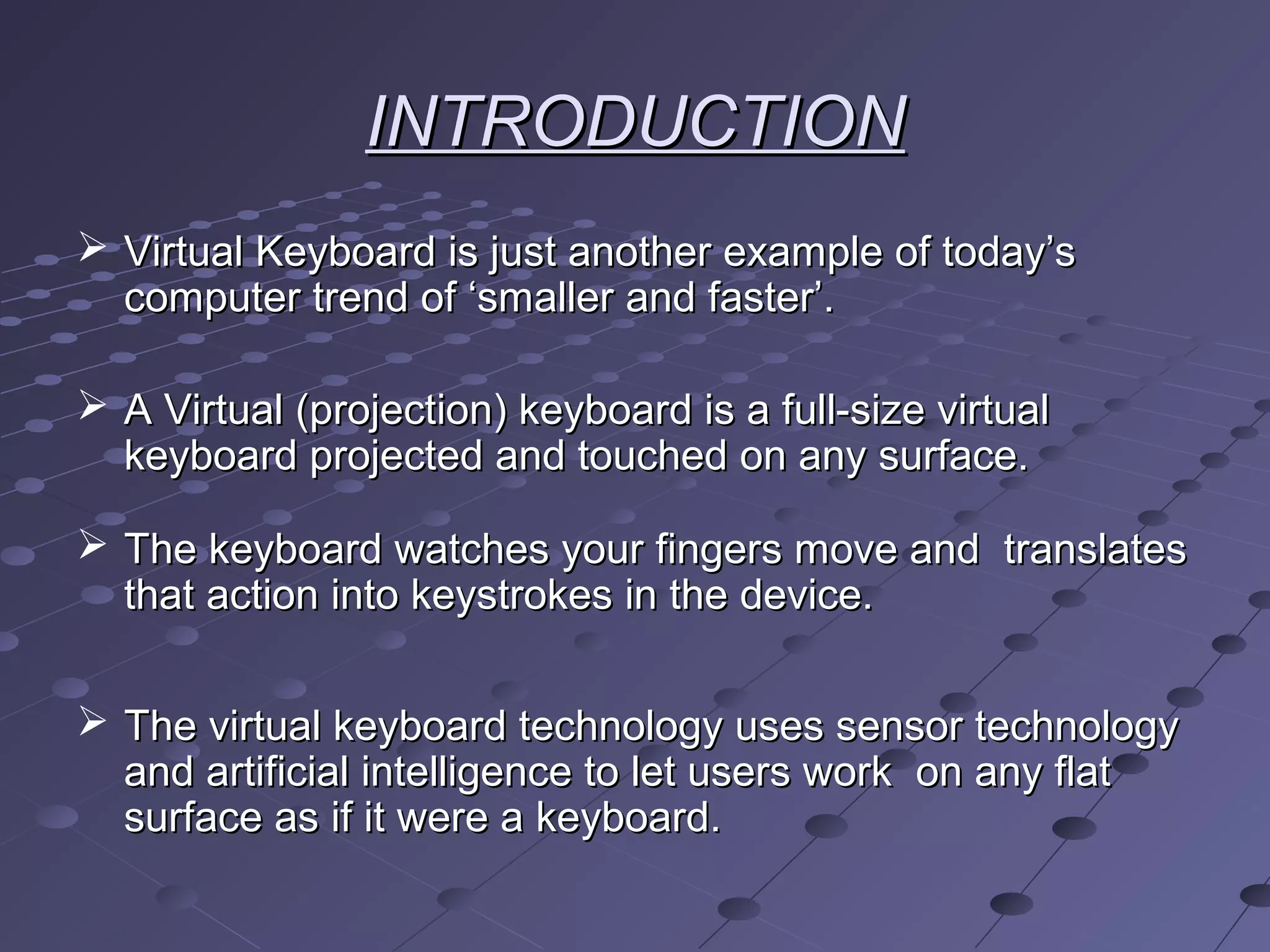 Laser protection virtual keyboard | PPT