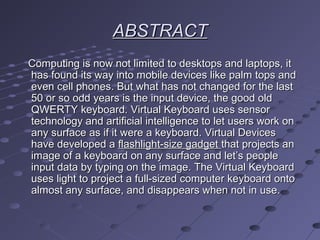 Laser protection virtual keyboard | PPT