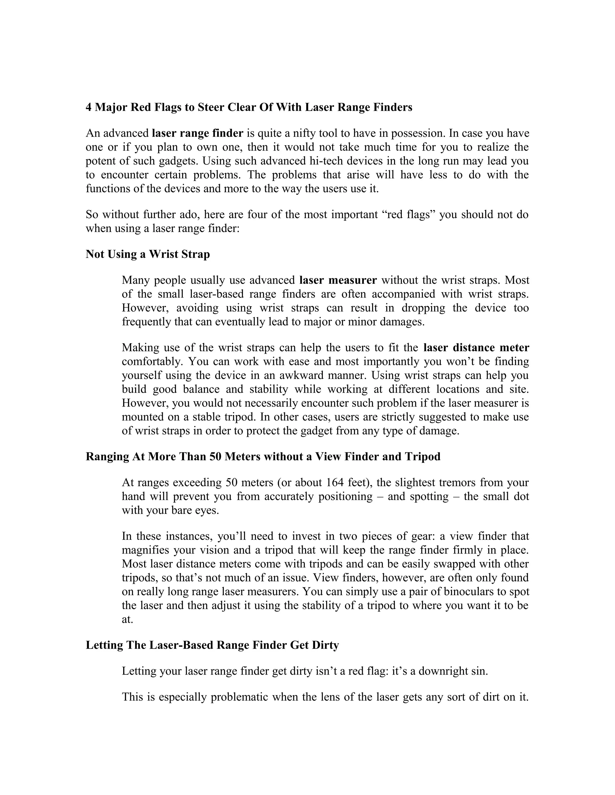 Laser range finder | DOC