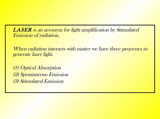 Lasers basics mechanism and principles | PPT | Physics | Science
