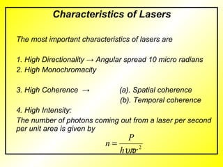 Lasers basics mechanism and principles | PPT