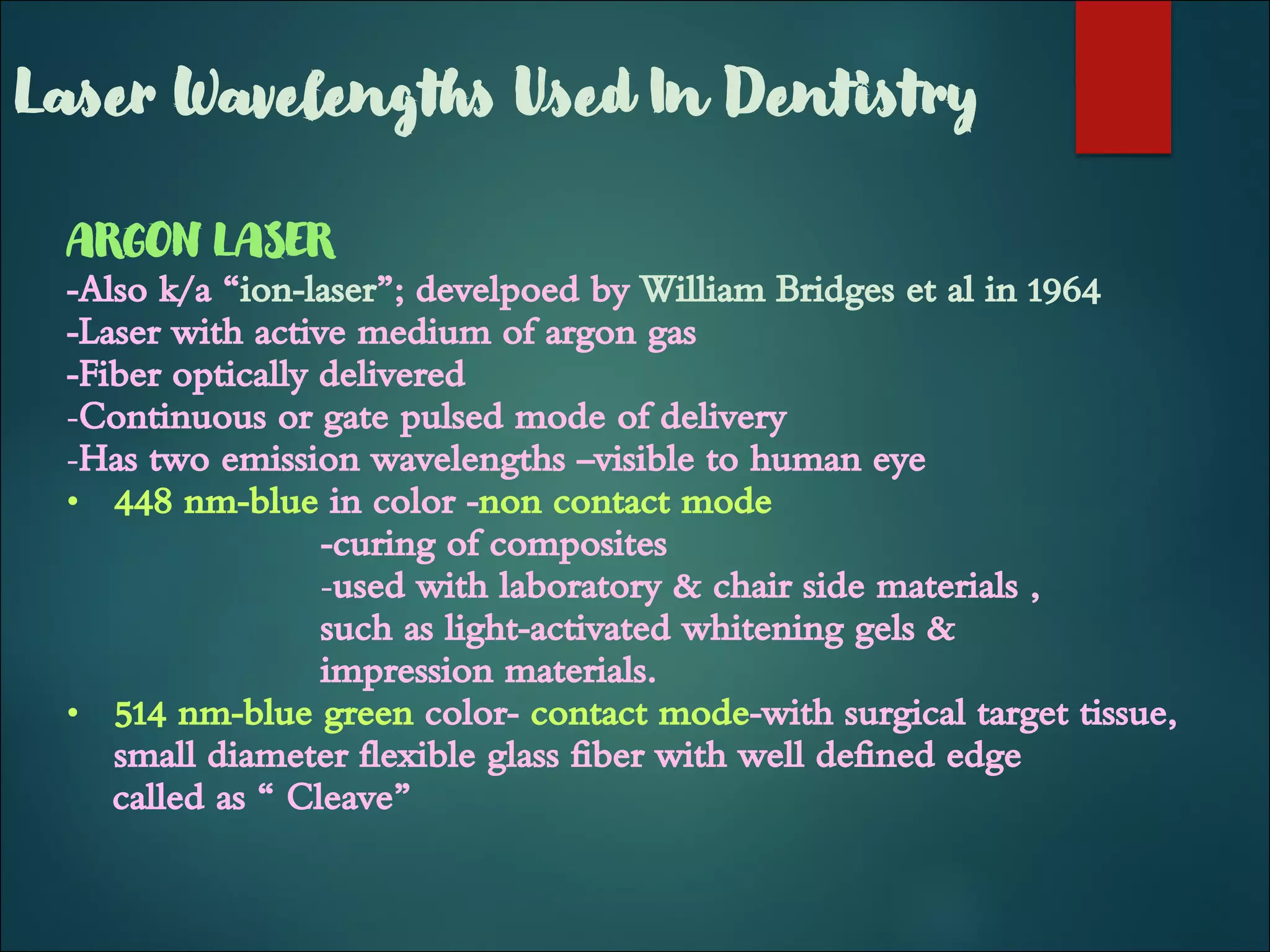 Lasers in dentistry or Dental lasers | PDF