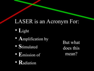Introduction to Lasers for Engineering Graduates | PPT