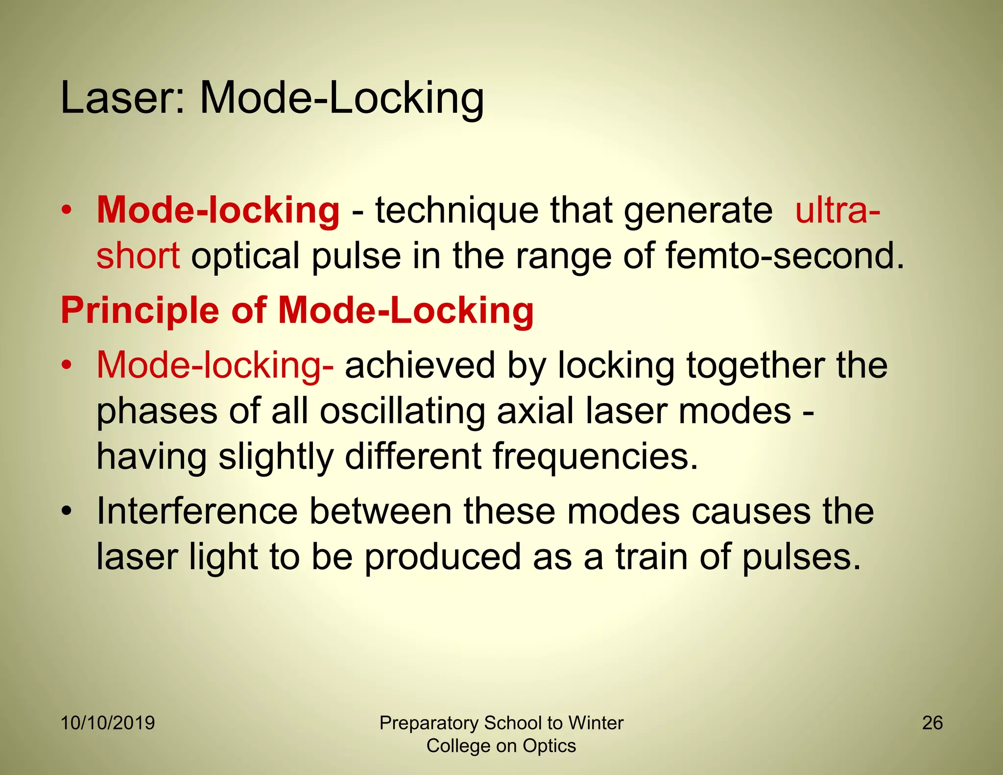 Lasers introduction and explanation | PPTX