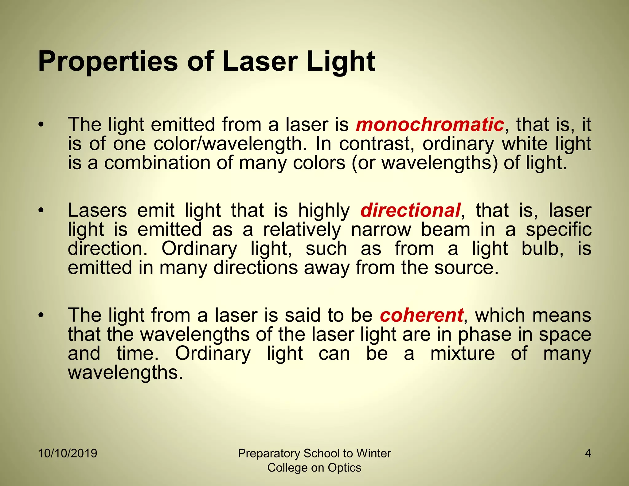 Lasers introduction and explanation | PPTX