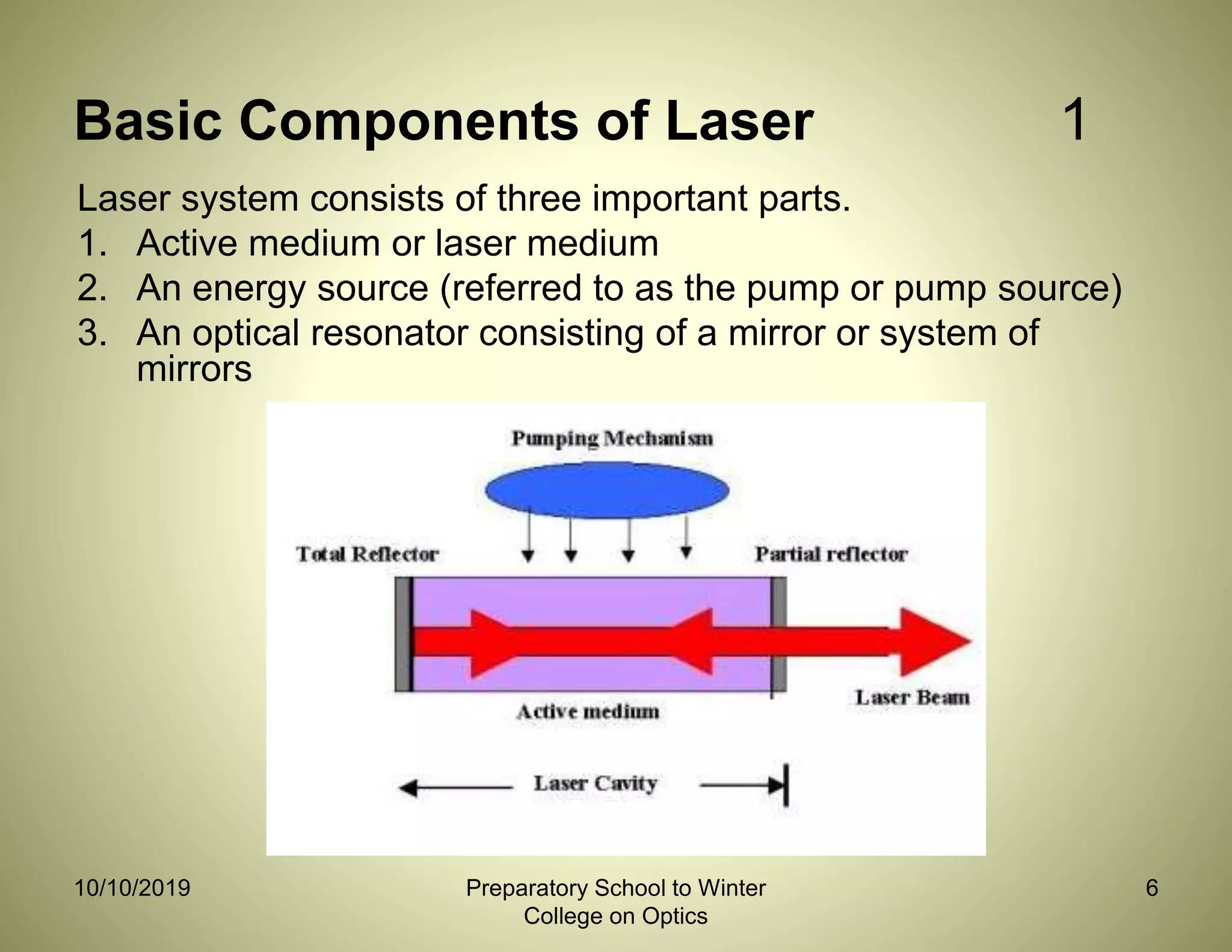 Lasers introduction and explanation | PPTX