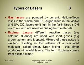 Lasers introduction and explanation | PPTX