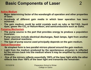 Lasers introduction and explanation | PPTX