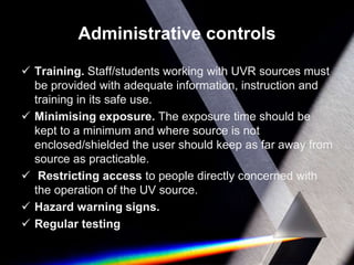 Laser and UV safety | PPTX