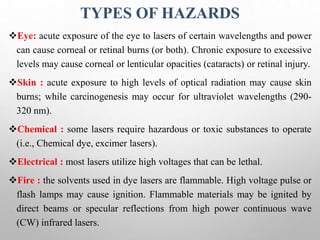 laser safety and hazards and their precautions.pptx