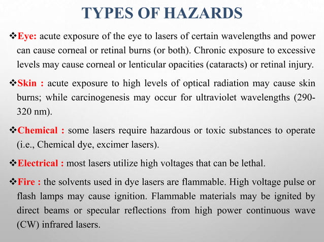 laser safety and hazards and their precautions.pptx