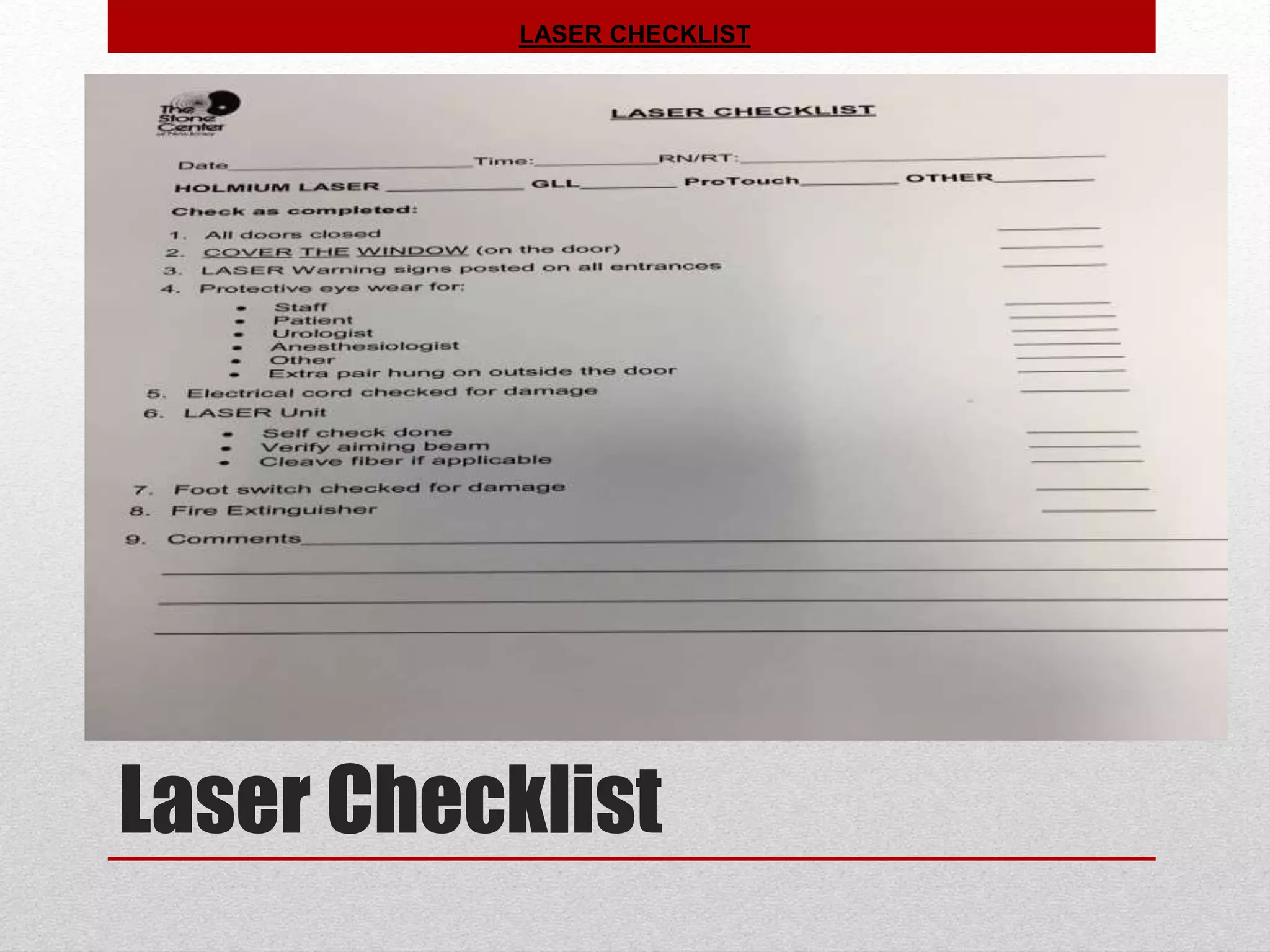 Laser Safety 2017 | PPTX