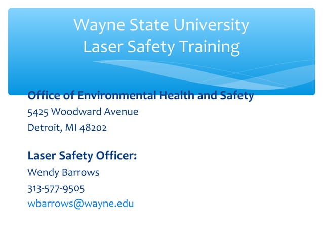 Laser safety training | PDF