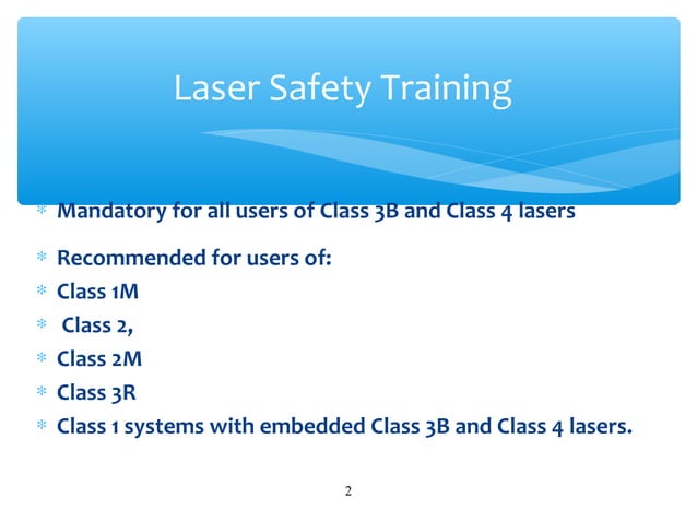 Laser safety training | PDF