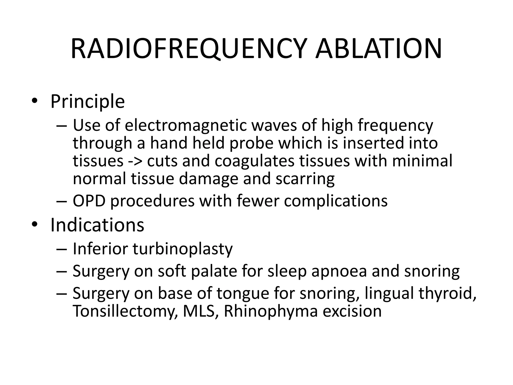 Lasers and cryotherapy in ent pracise | PPTX