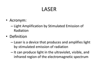 Lasers and cryotherapy in ent pracise | PPTX