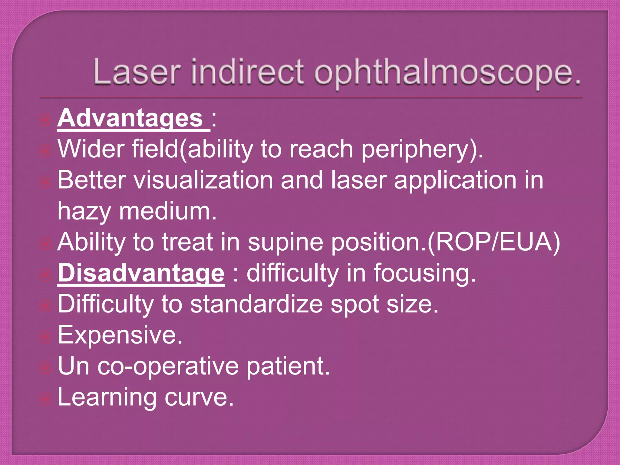 Lasers in ophthalmology | PPTX | Eye and Vision Conditions | Diseases and Conditions
