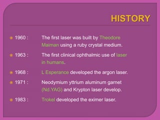 Lasers in ophthalmology | PPTX