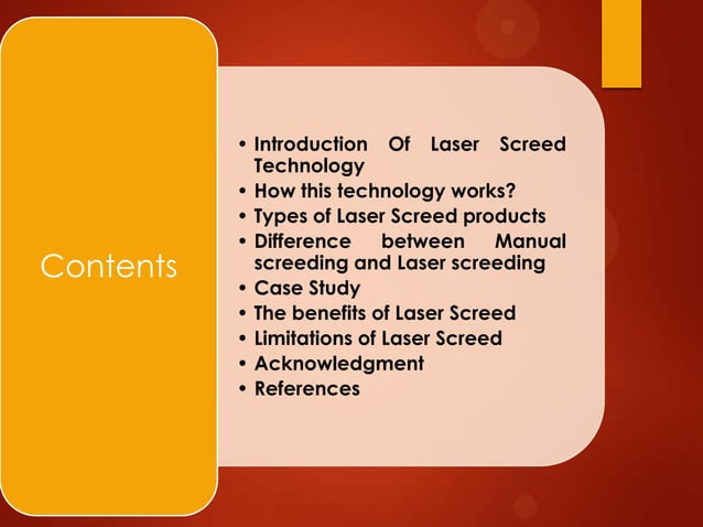 Laser screed technology | PPTX