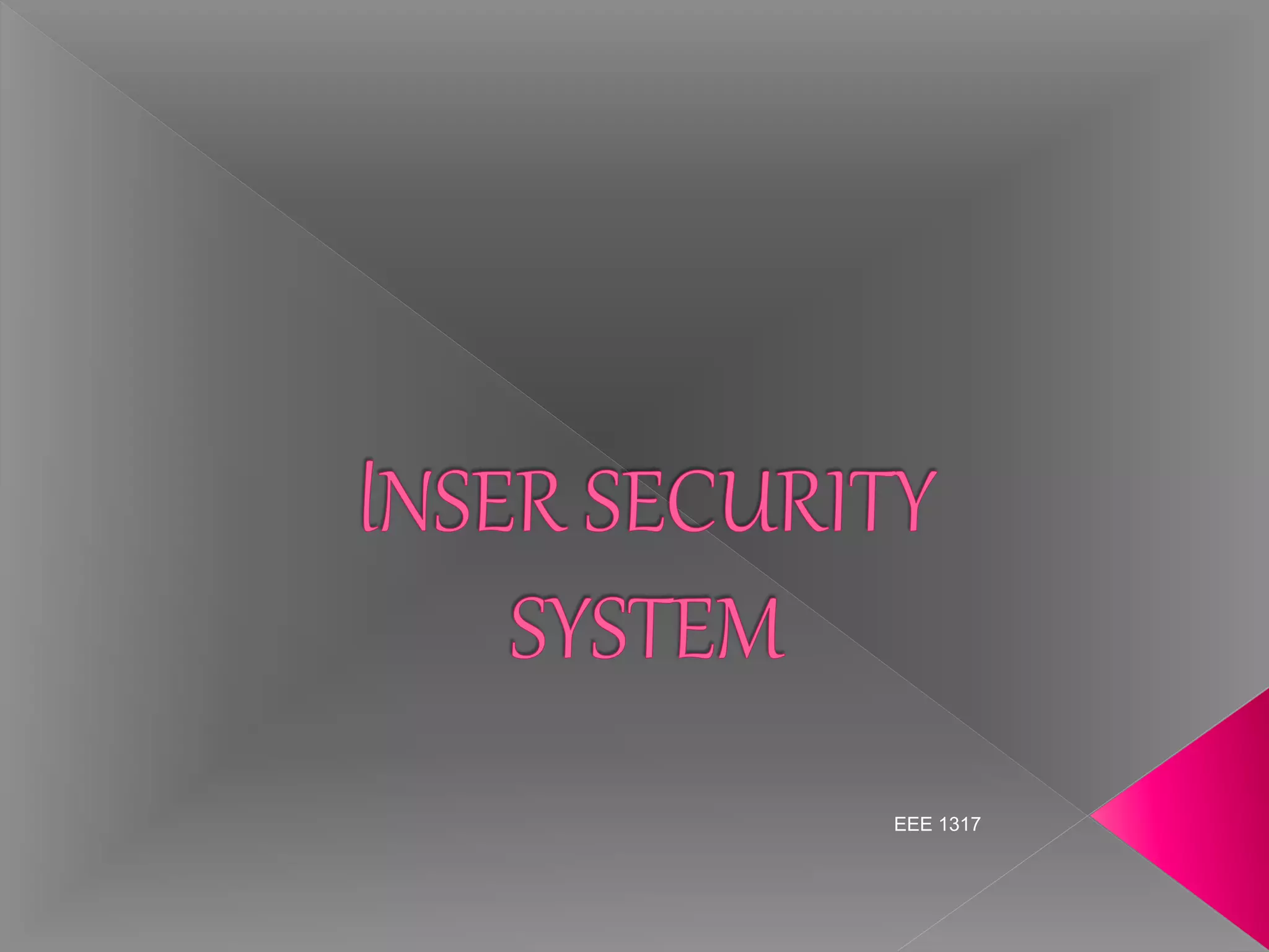 Laser security system | PPTX