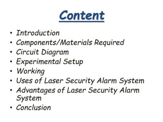 Laser security system | PPTX