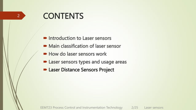 Laser sensors.pptx | Cameras and Camcorders | Consumer Electronics